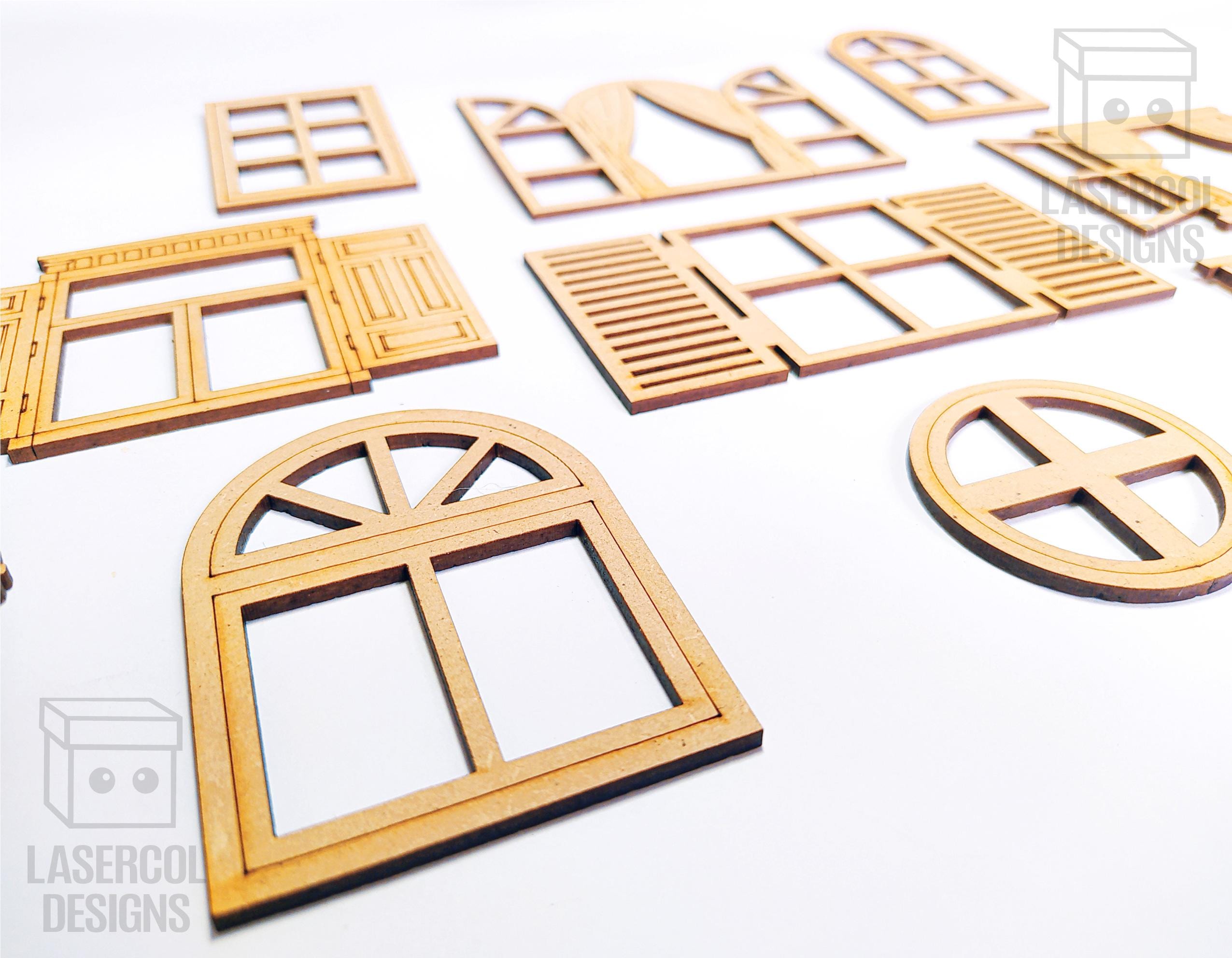 Windows Cut Outs - Laser Cut Files - SVG+DXF+PDF - Glowforge - Instant ...