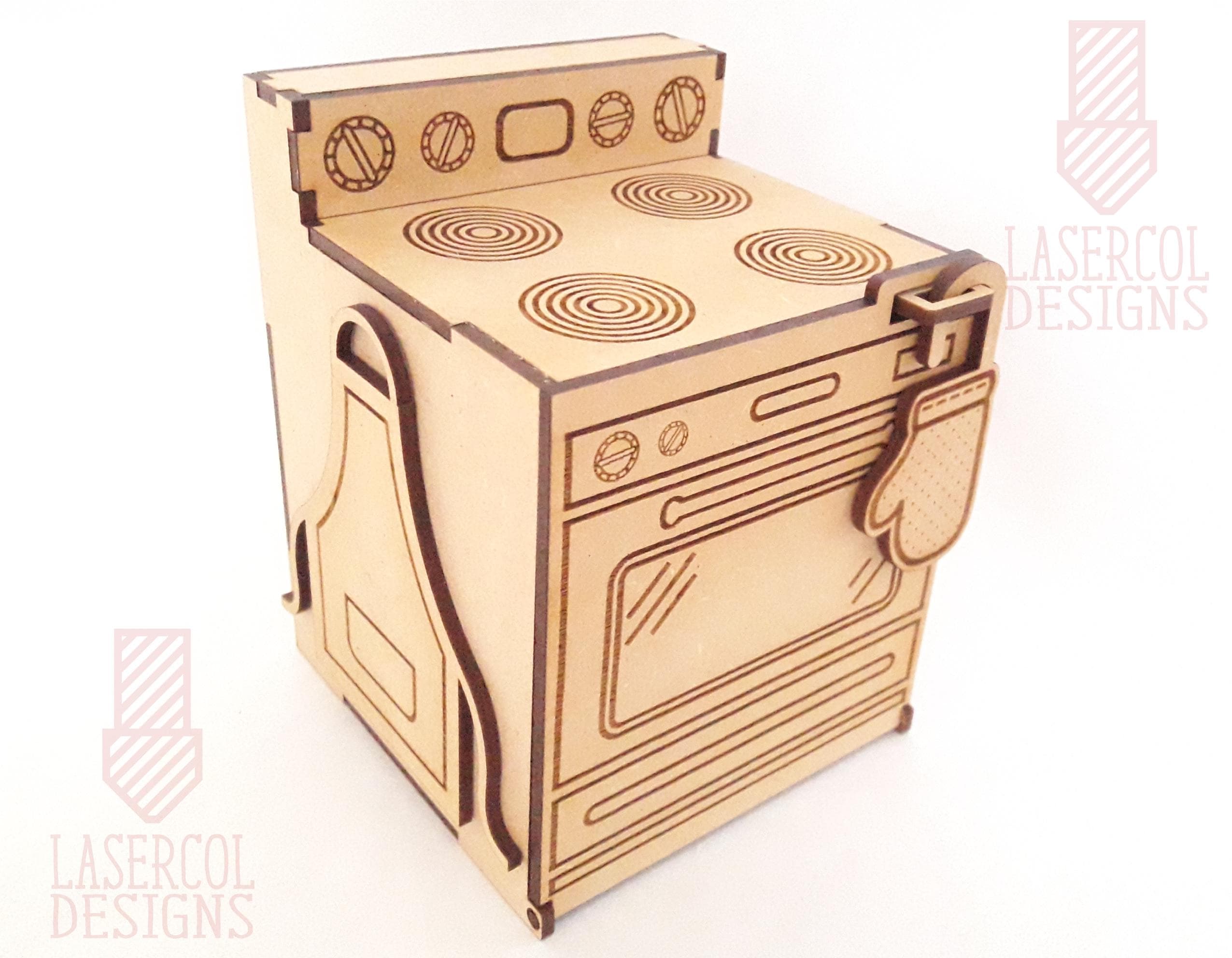 Oven Shaped Box - Laser Cut Files - SVG+DXF+PDF - Glowforge Files ...