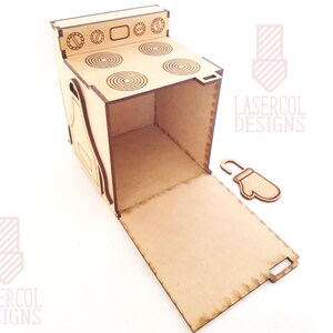 Oven Shaped Box - Laser Cut Files - SVG+DXF+PDF - Glowforge Files ...