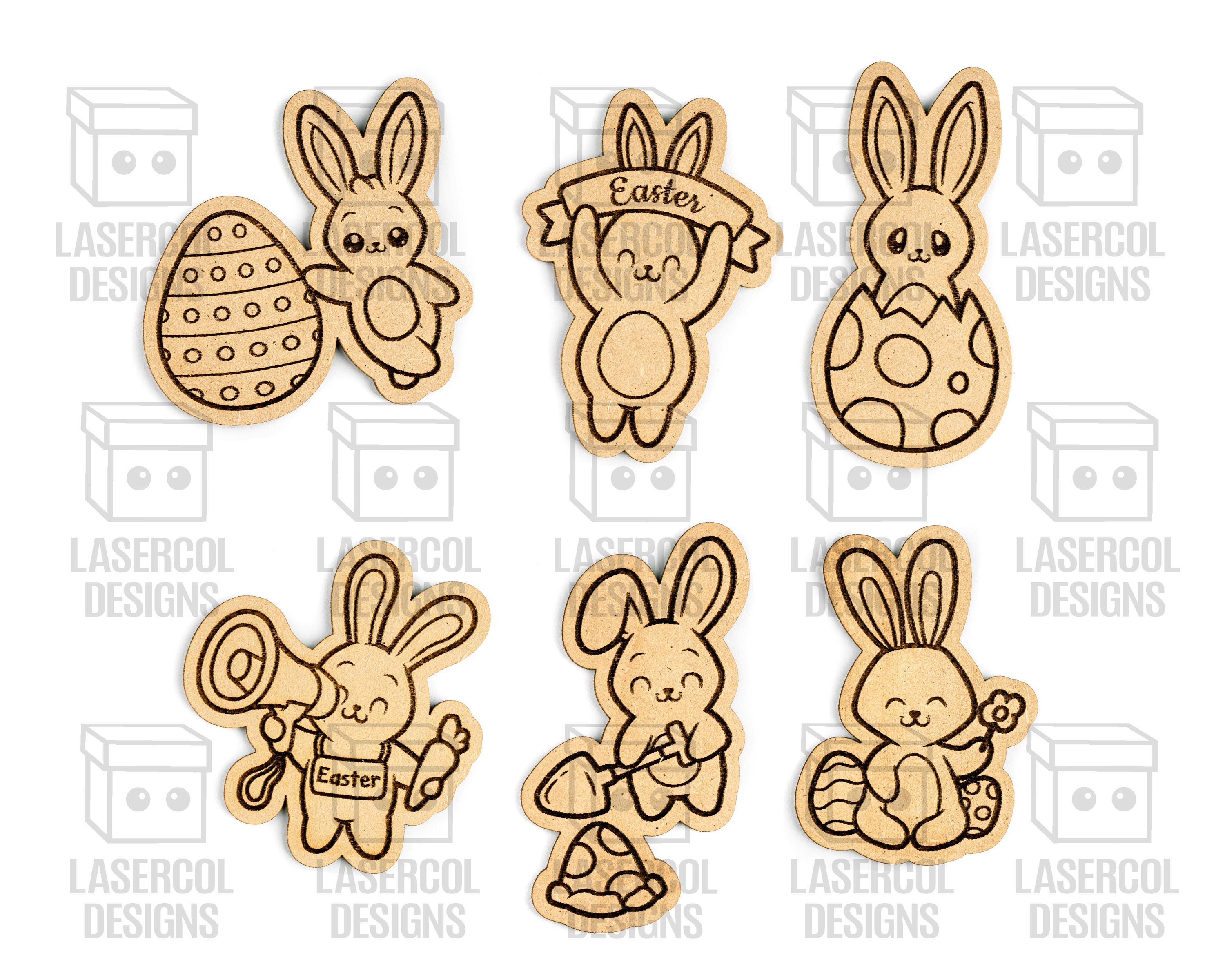 Easter Cutouts/paint Kit Set 3 & Set 4 - Laser Cut Files SVG Bunny - Etsy