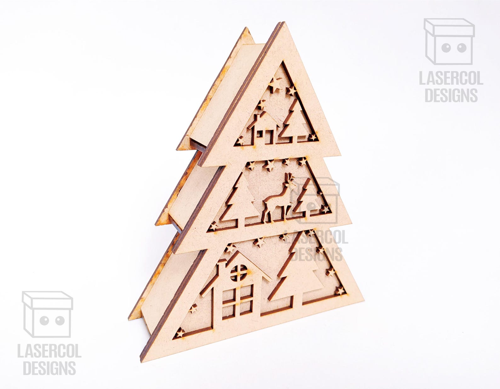 Christmas Tree Box (2 Sizes, 5 Styles) - Laser Cut Files - SVG+DXF+PDF ...