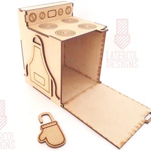 Oven Shaped Box - Laser Cut Files - SVG+DXF+PDF - Glowforge Files ...