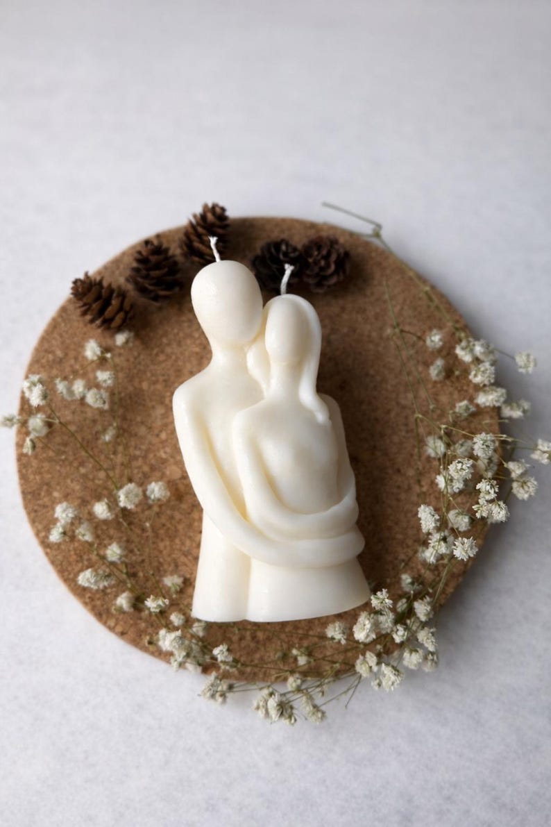 Mother's Day Gift, Soulmates Soy Wax Candle, Abstract Couple Sculpture ...