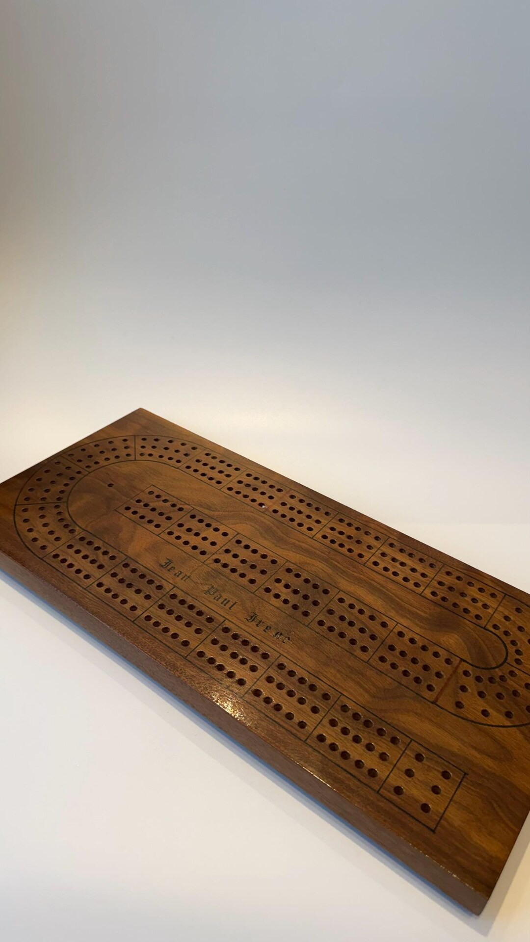 Vintage Cribbage Board in Solid Walnut – Elegant Board Game With ...