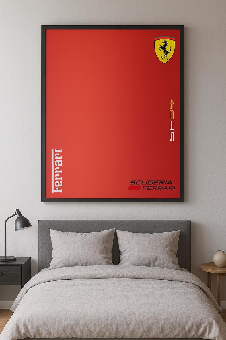 Ferrari SF-24 F1 Poster | Formula 1 Digital Print | Car Wall Art ...