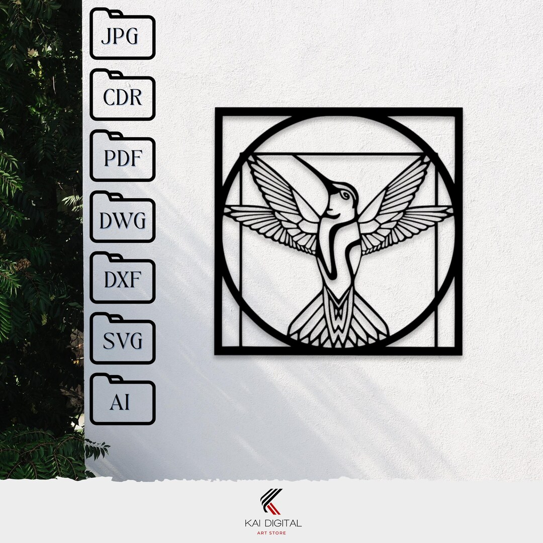Hummingbird Dxf Svg Laser Cut Files | Digital Instant Download - Etsy