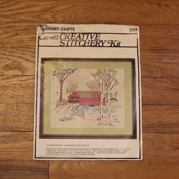 Vintage Crewel Kit - Etsy