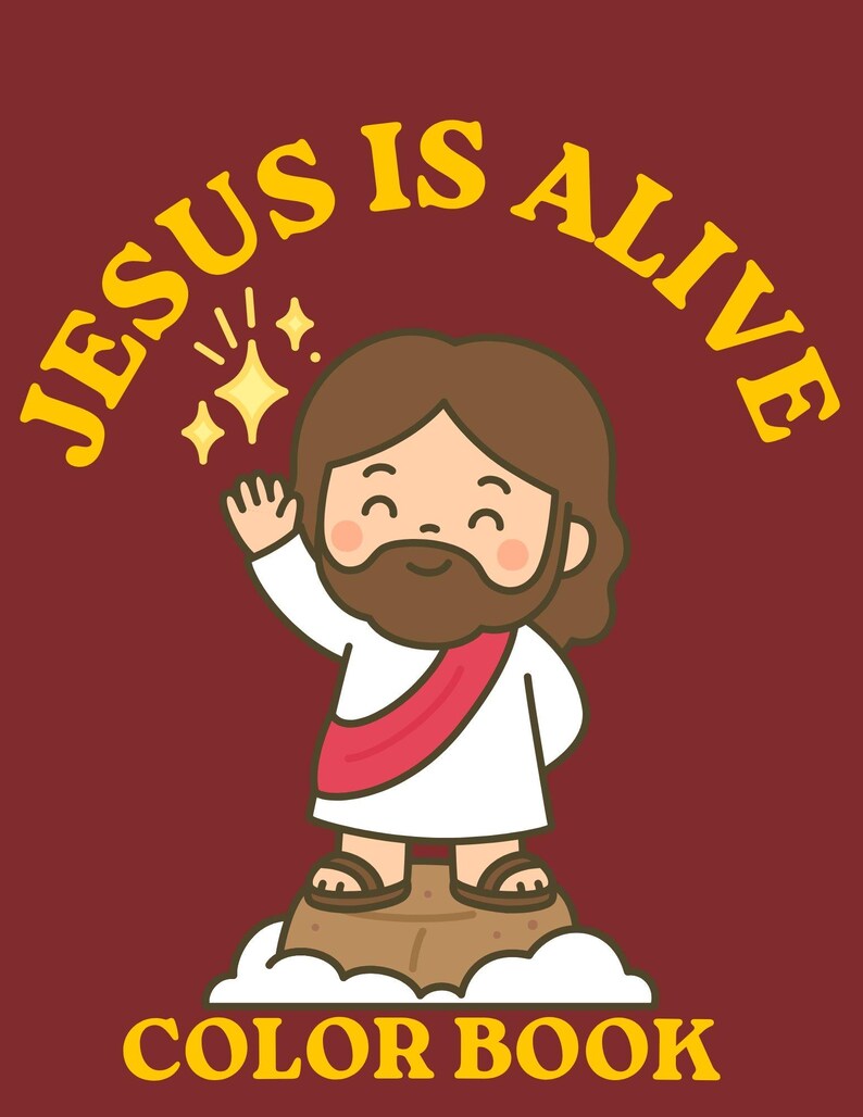 Jesus is Alive Coloring Book | Christian Easter Kids Activity (digital ...
