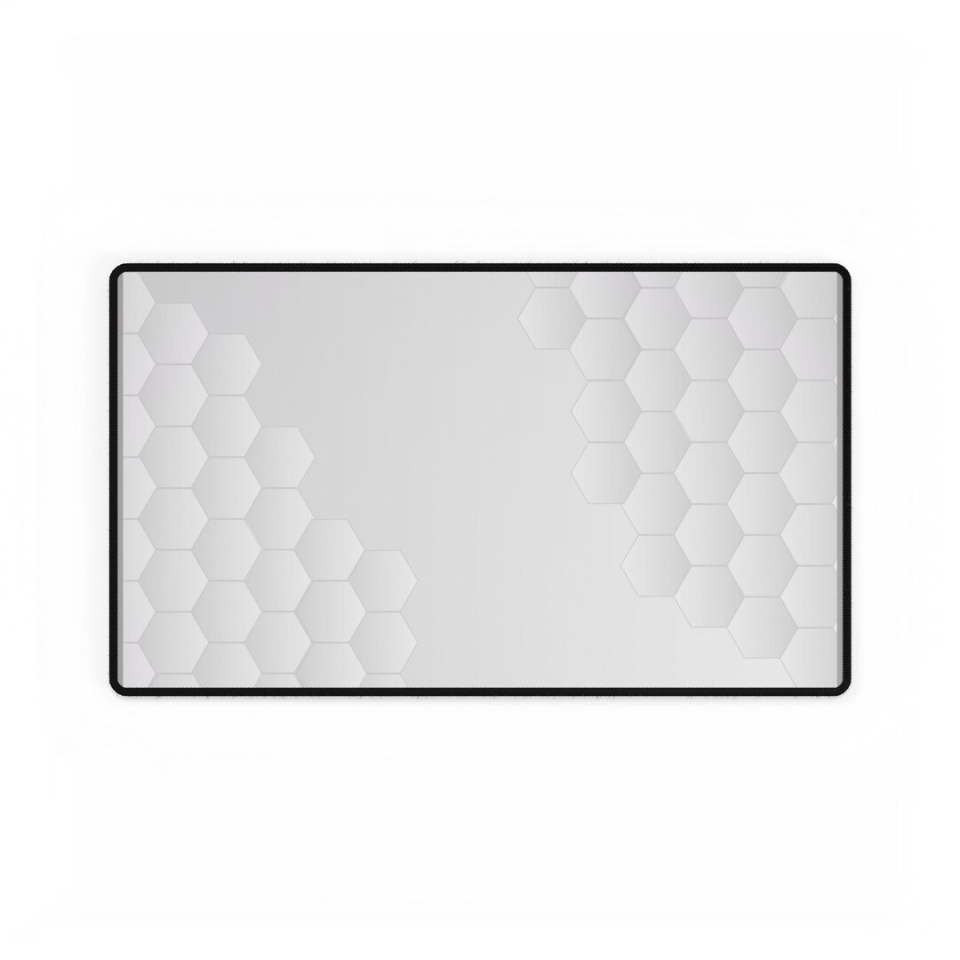 Hexagon Pattern Desk Mat | Minimal Geometric Mouse Pad - Etsy