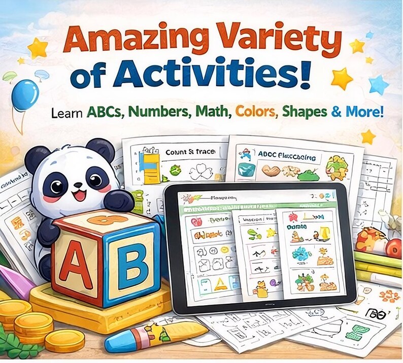 12,000+ Kids Printable Worksheets Bundle | Preschool & Kindergarten ...