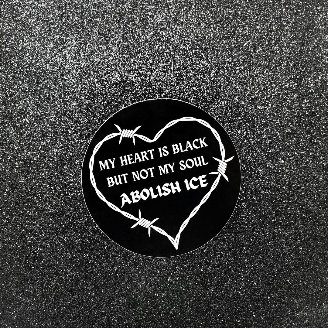 Abolish ICE Goth Sticker 3x3 – Gothic Political Vinyl Sticker - Etsy