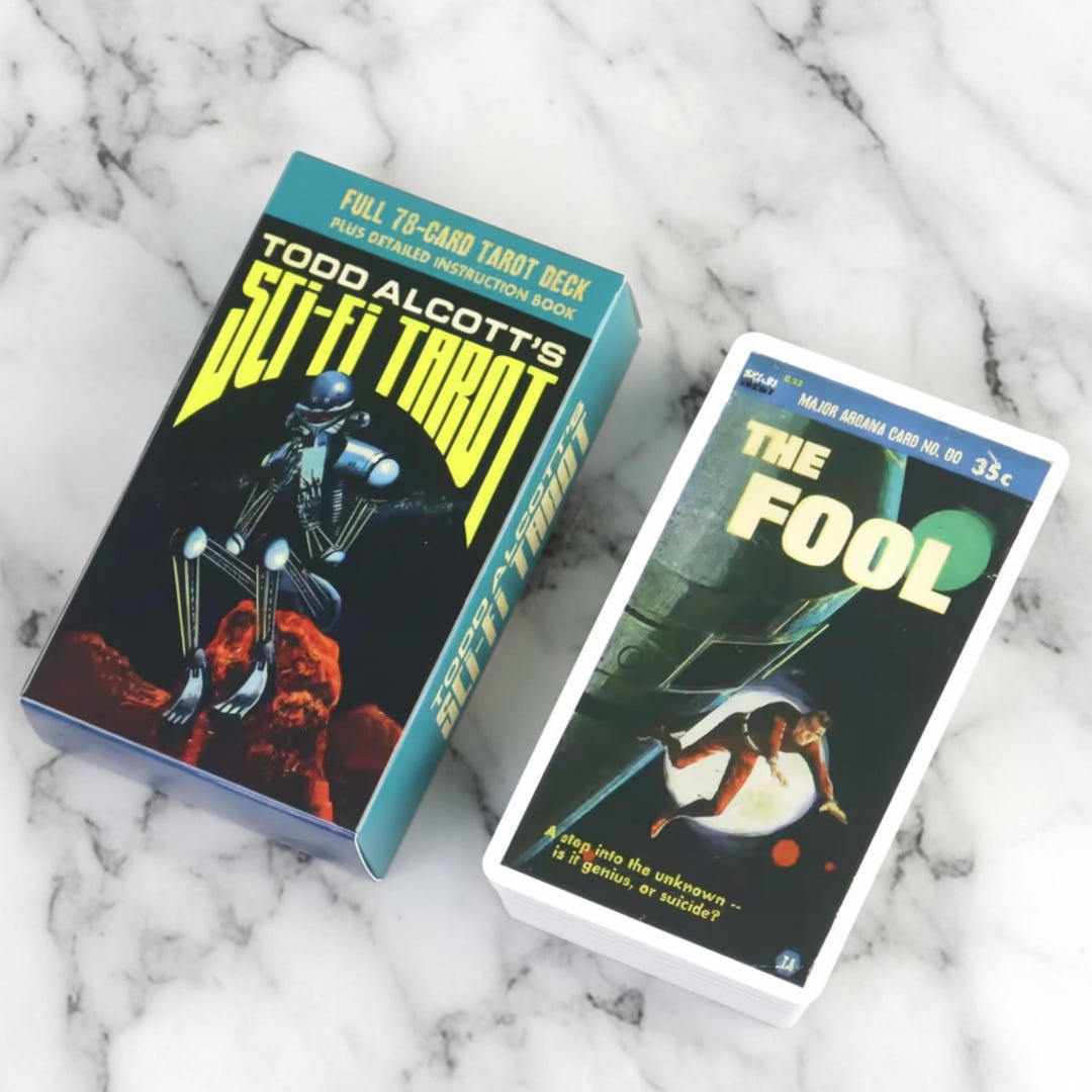 Sci-fi Tarot Deck by Todd Alcott – Retro Futuristic Rider Waite Tarot ...