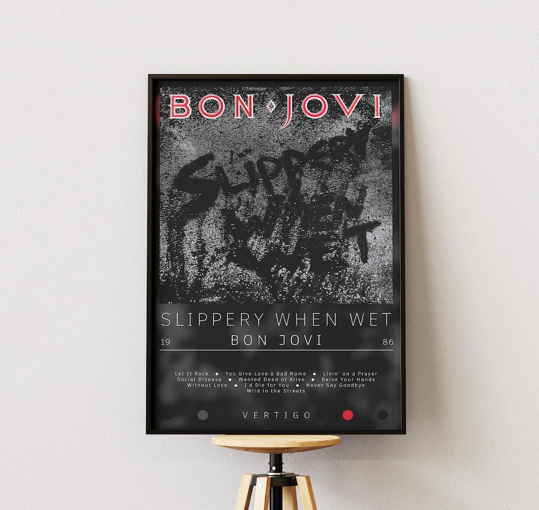 Bon Jovi Poster | Slippery When Wet Poster | Album Poster Prints | Wall ...