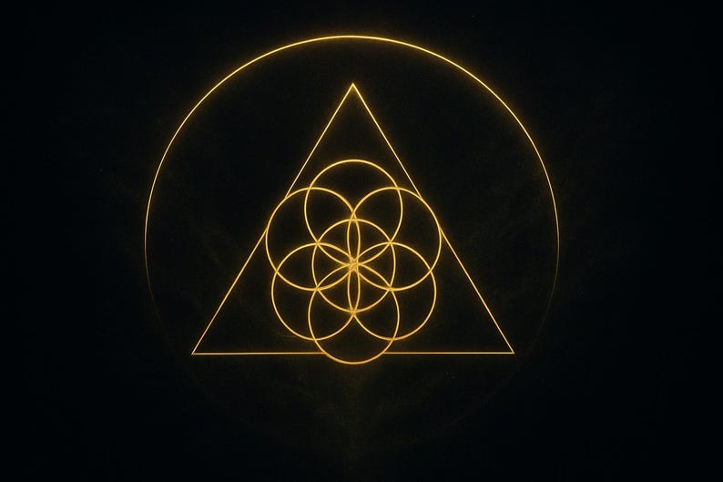 Golden Sacred Geometry Abundance Portal • Digital Wallpaper Set (iphone ...