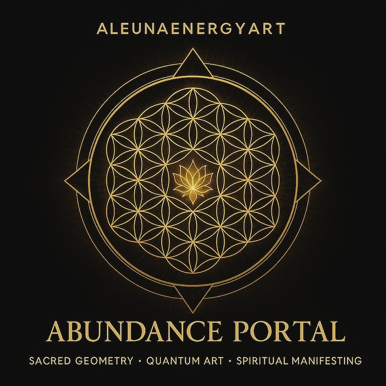 Golden Sacred Geometry Abundance Portal • Digital Wallpaper Set (iphone ...