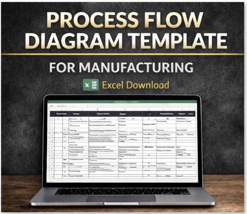 Process Flow Diagram Template for Manufacturing Quality Process Mapping ...