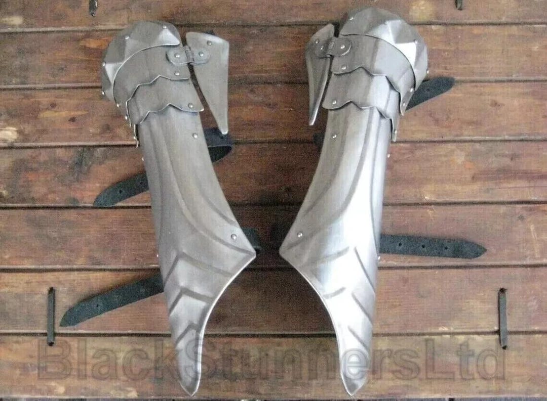 Gothic Style LARP Arm Protection Bracers | Pair of Steel Armor Arm ...