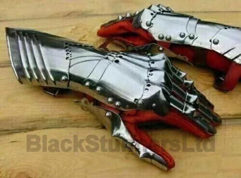 Medieval Steel Gauntlets | Late Gothic Knight Armor Gloves | Warrior ...