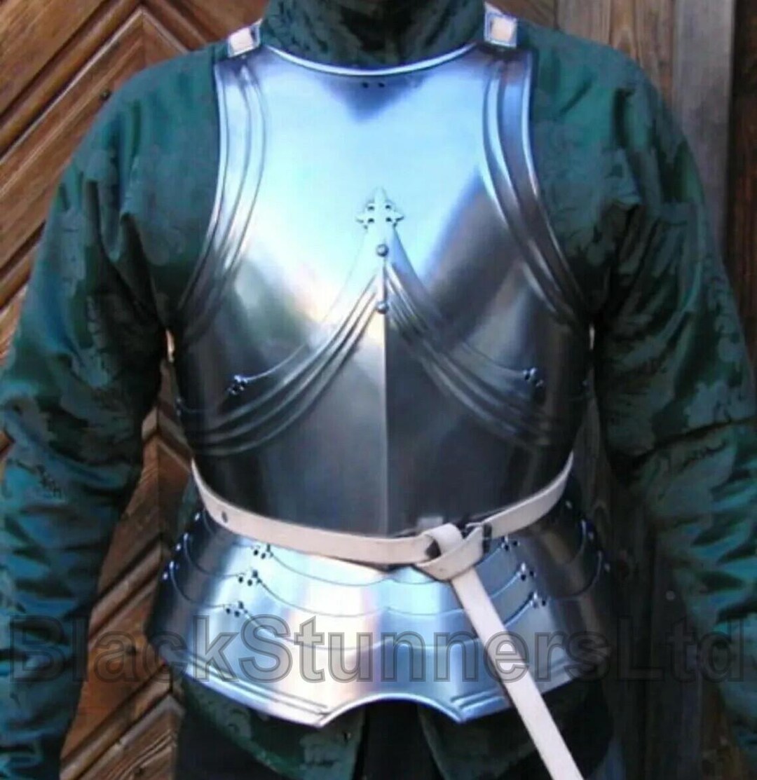 Steel Medieval Upper Body Gothic Armor Breastplate | Knight LARP ...
