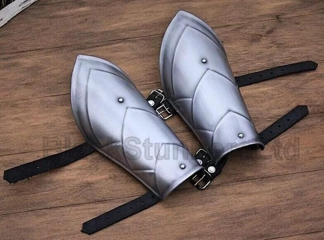 Knight Battle Ready Medieval Arm Bracers | Pair of Steel Arm Guards for ...