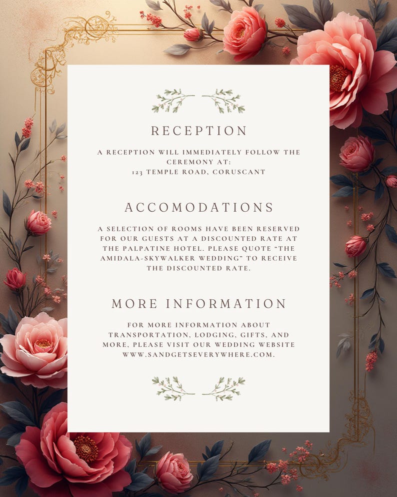 Star Wars-inspired Jedi Wedding Invitation Canva Template - Etsy