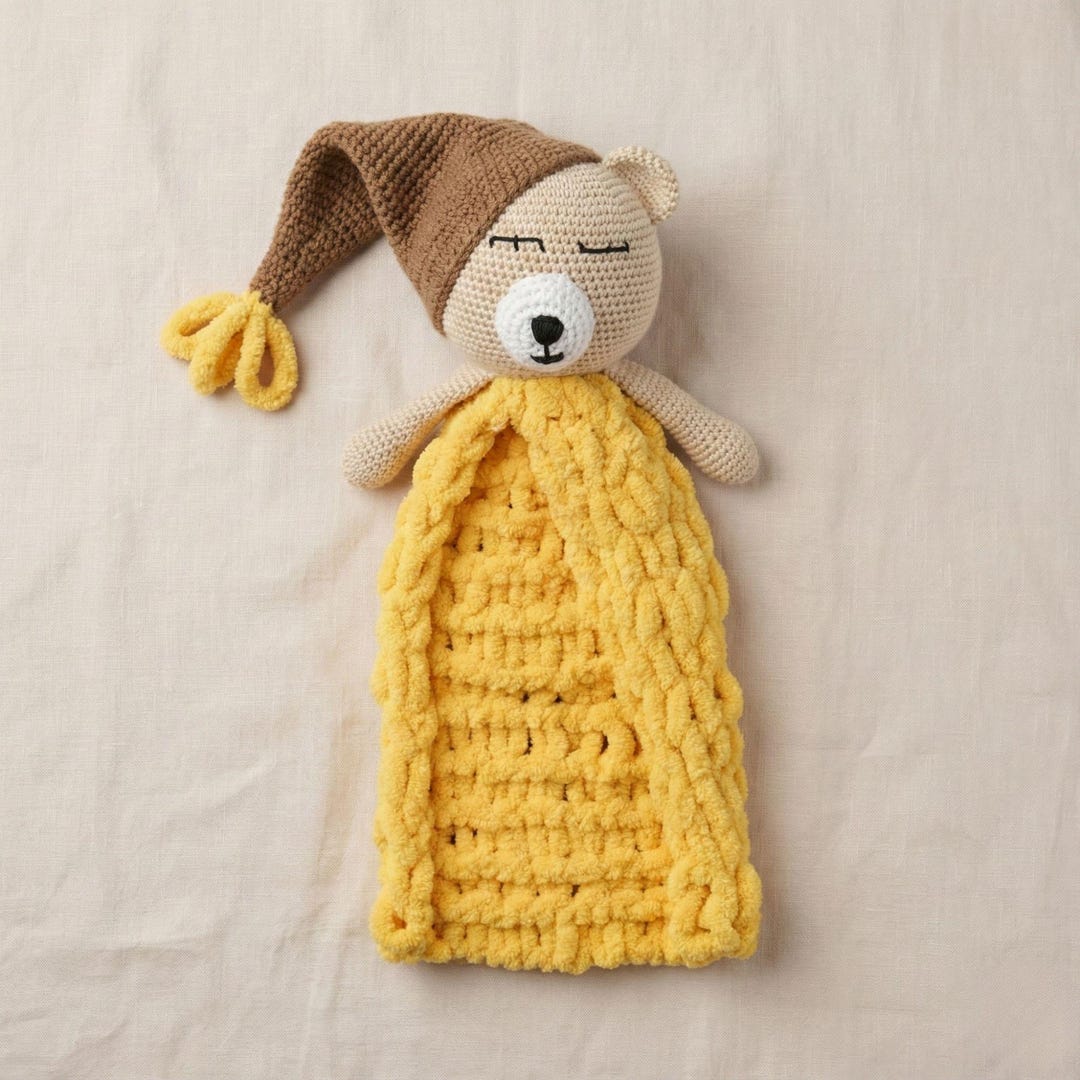 Sleepy Bear Lovey Crochet Pattern | Baby Sleep Companion Toy ...