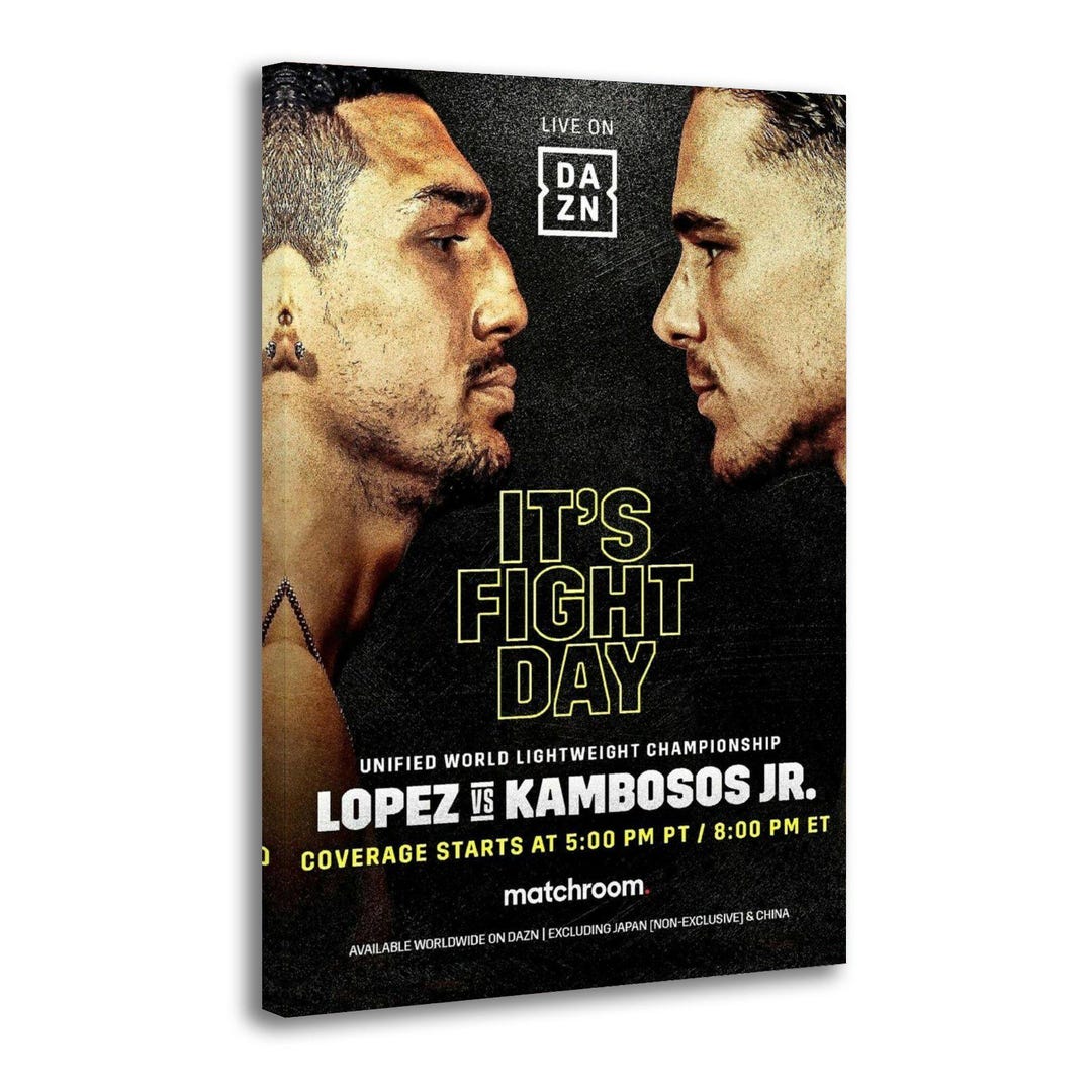 Teofimo Lopez Vs George Kambosos Jr Fight Canvas Art Print Poster ...