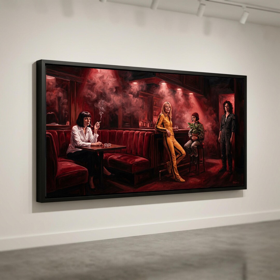 Badass Female Movie Legends Canvas Art | Pulp Fiction, Kill Bill, Leon ...
