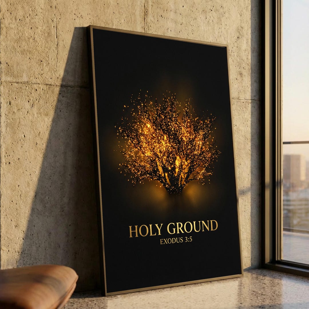 Burning Bush Canvas Art, Holy Ground Religious Print - Etsy
