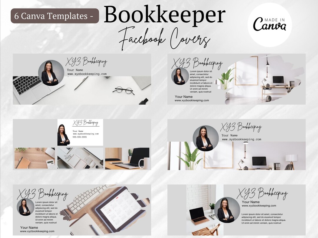 Facebook Cover for Bookkeepers | Canva Template | Accounting Business ...