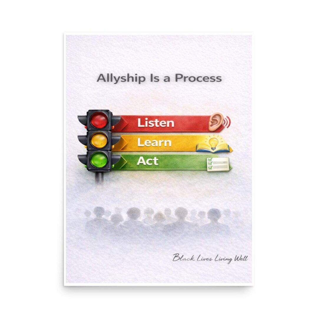 Listen Learn Act Poster Digital Download | Allyship is a Process Poster ...