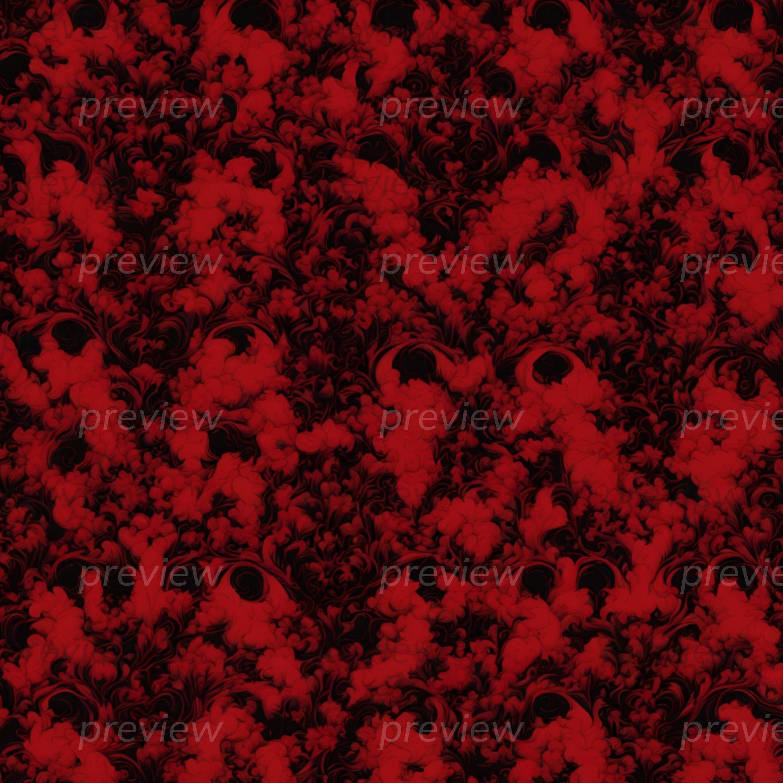 Gothic Black & Red Digital Paper Pack- 12X12, 300 DPI, PNG With Ornate ...