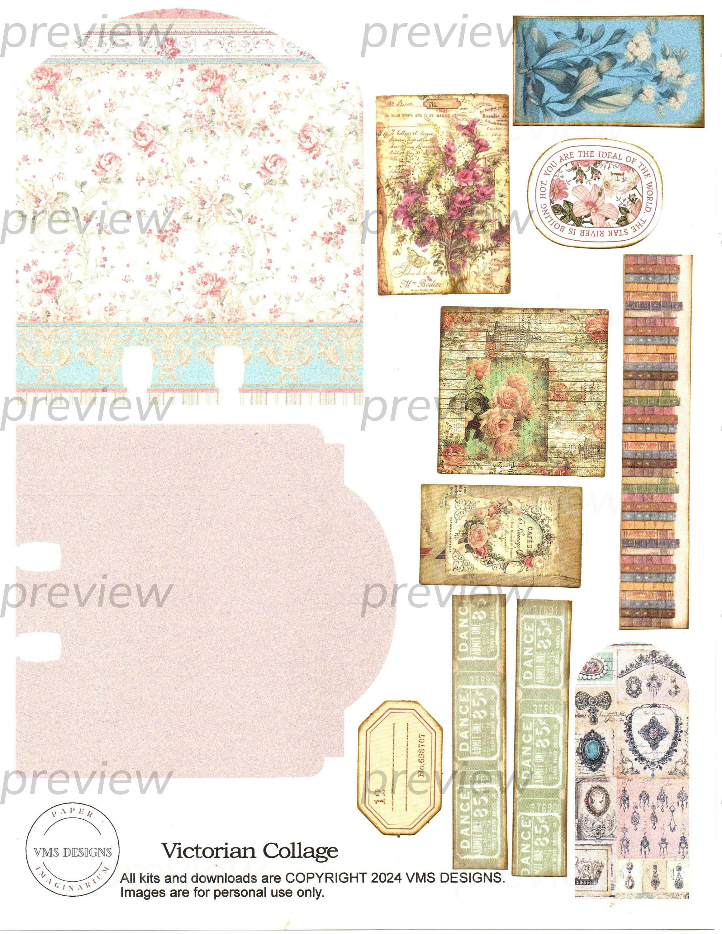 Printable Memory Dex Card Set With Ephemera Download - a Collection of ...