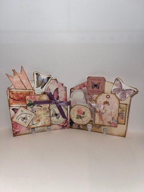 Roses and Butterflies Memory Dex Printable Download With Ephemera ...