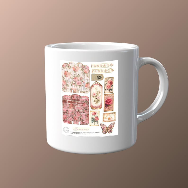 Printable Memory Dex Card Set With Ephemera Download - Shabby Chic ...