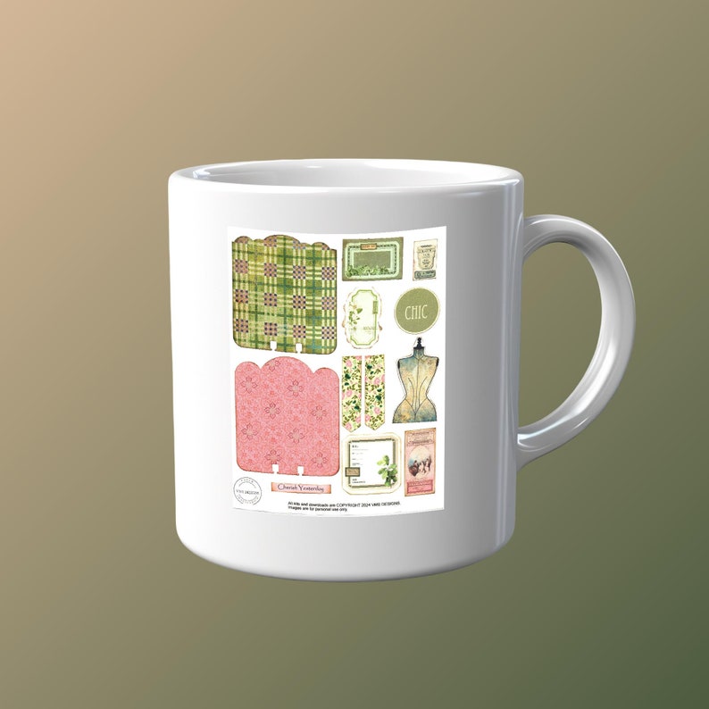 Printable Memory Dex Card Set With Ephemera, Instant Download - Rolodex ...