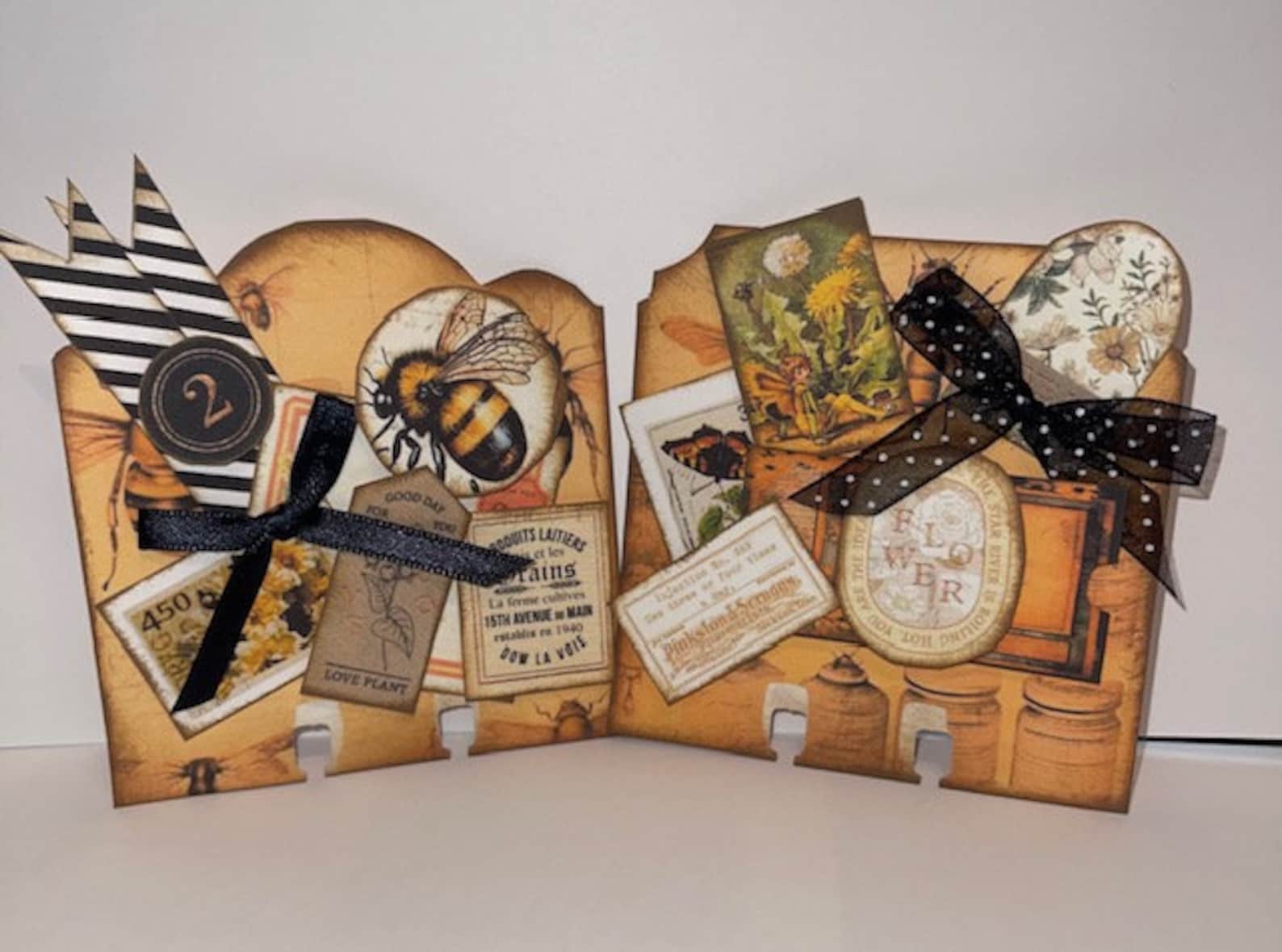 Printable Memory Dex Card Set With Ephemera- Vintage Bees- Rolodex ...