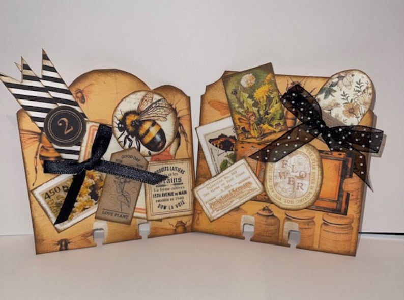 Printable Memory Dex Card Set With Ephemera- Vintage Bees- Rolodex ...