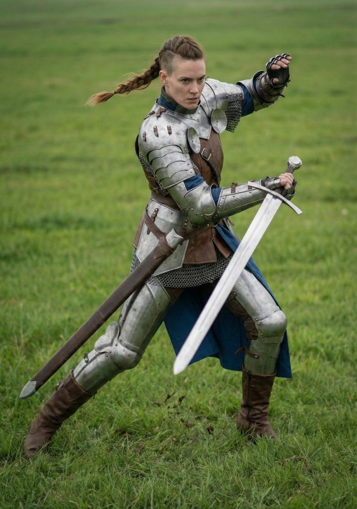 Handcrafted Lady Warrior Battle Armor, Fantasy Knight Cosplay, Faire ...