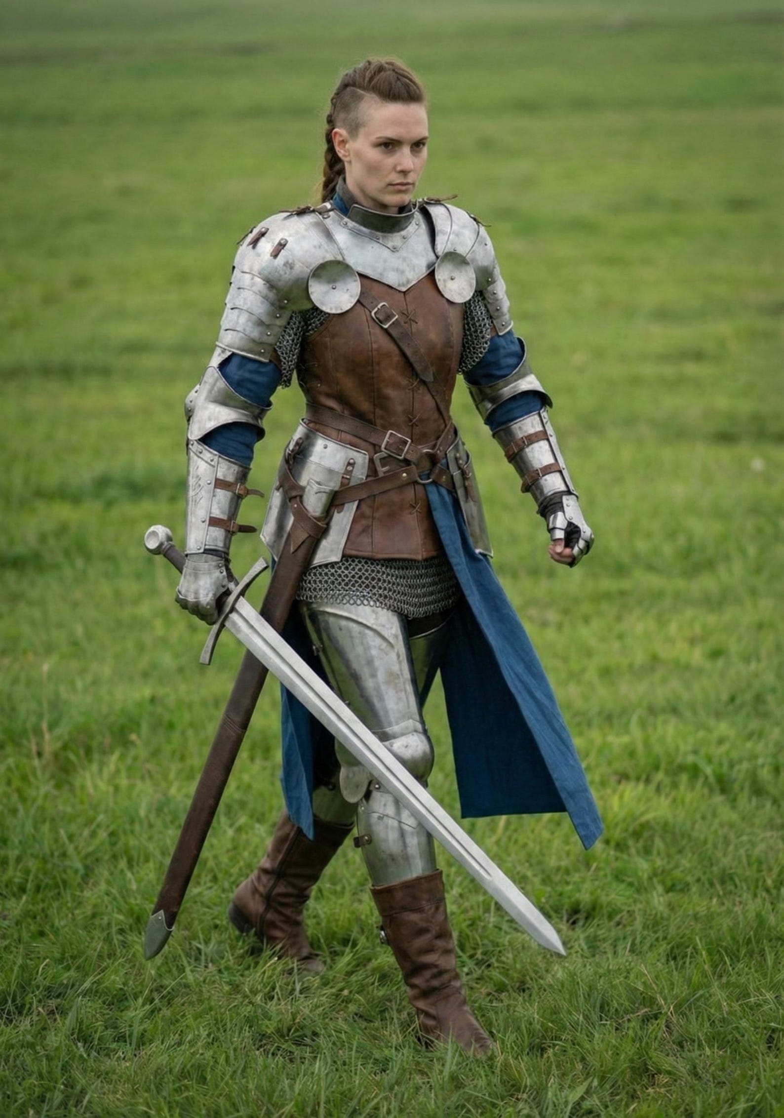 Handcrafted Lady Warrior Battle Armor, Fantasy Knight Cosplay, Faire ...
