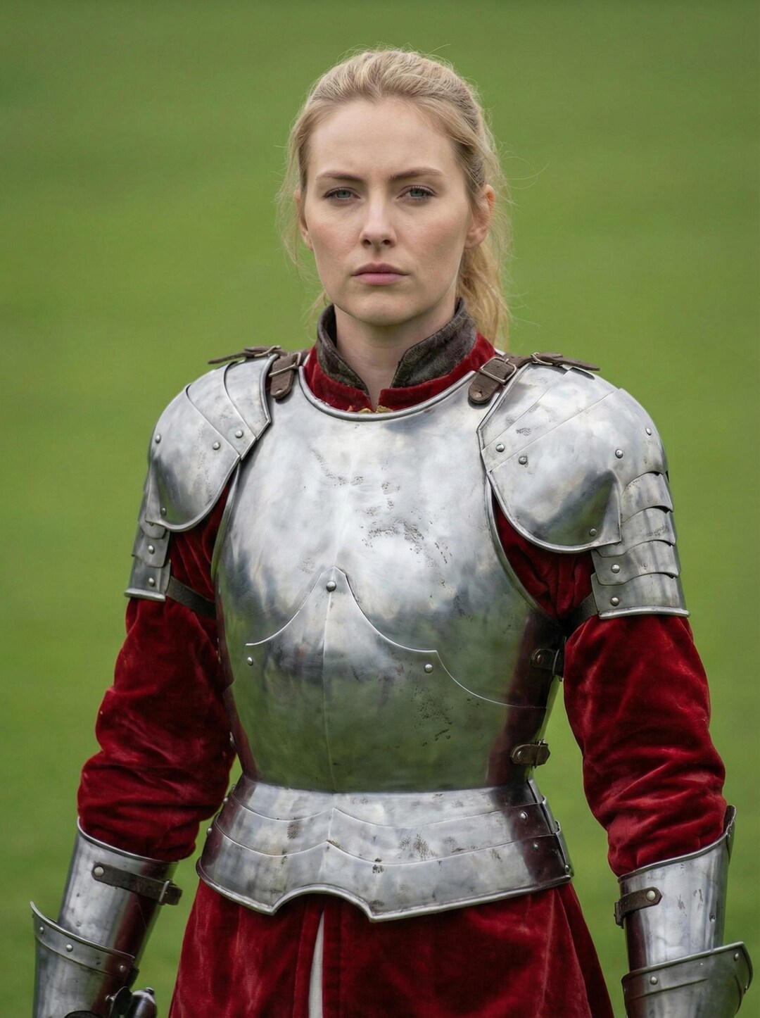 Medieval Female Armor Set, Steel Lady Knight Cuirass & Shoulder Guard ...