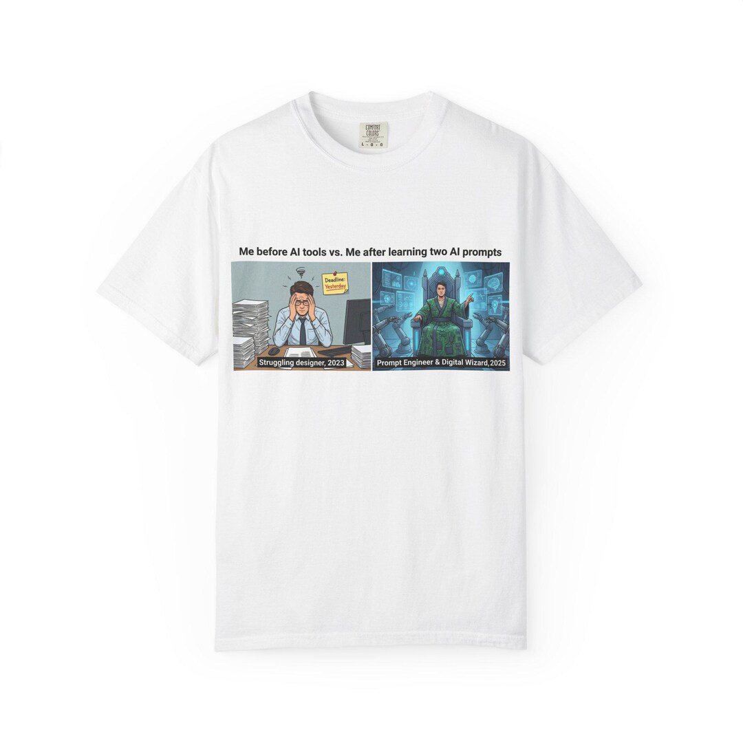 AI Meme Before and After T-shirt | Funny Programmer Tech Tee - Etsy