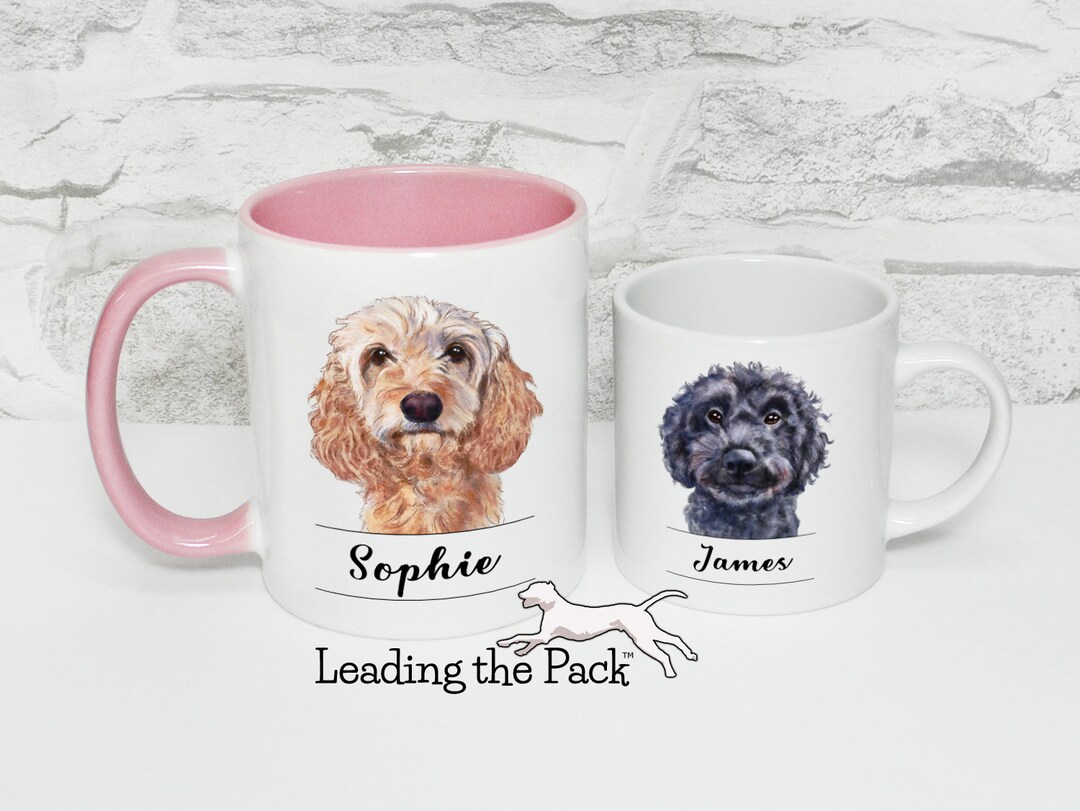 Personalised Cockapoo Cavapoo Dog Gift Mug, Childrens and Adult Sized ...