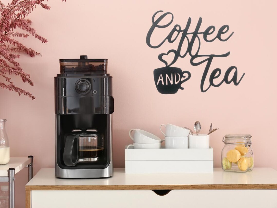 3D Printed Coffee and Tea Wall Sign: Kitchen Cafe Decor - Etsy