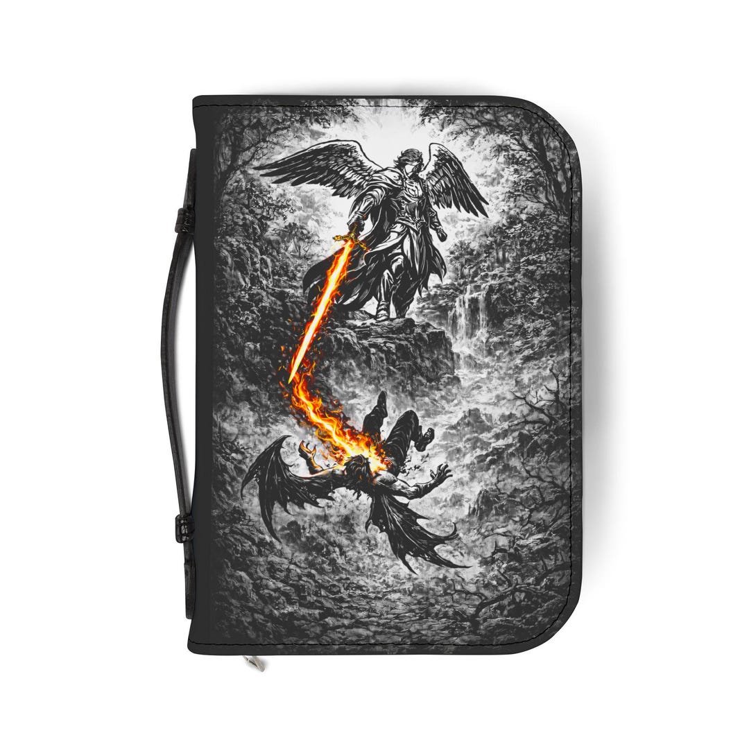 Arcangel Michael Bible Cover | Zippered Scripture Organizer - Etsy