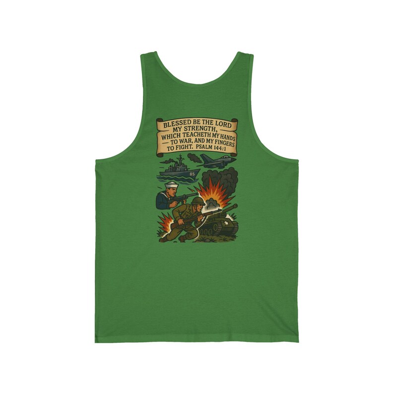Bible Verse Combat Tank | Psalm 144:1 Military Vintage Design - Etsy