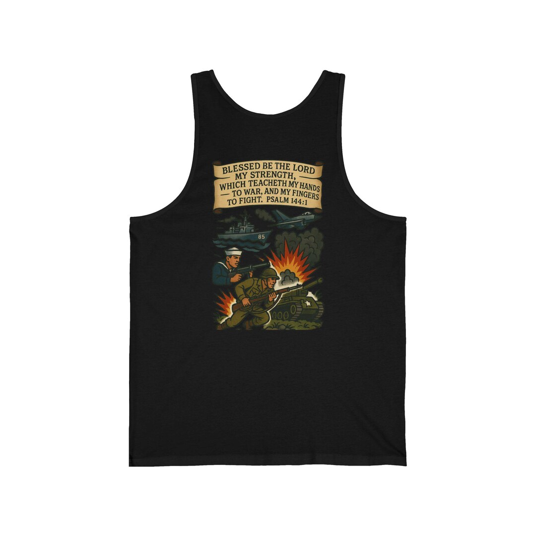 Bible Verse Combat Tank | Psalm 144:1 Military Vintage Design - Etsy