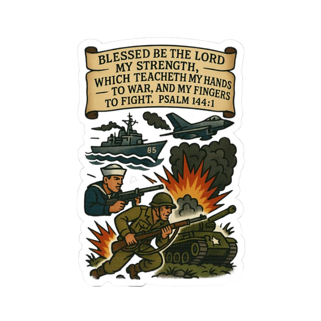 Psalm 144:1 Military Prayer Soldiers Sticker | Kiss-cut Sticker - Etsy