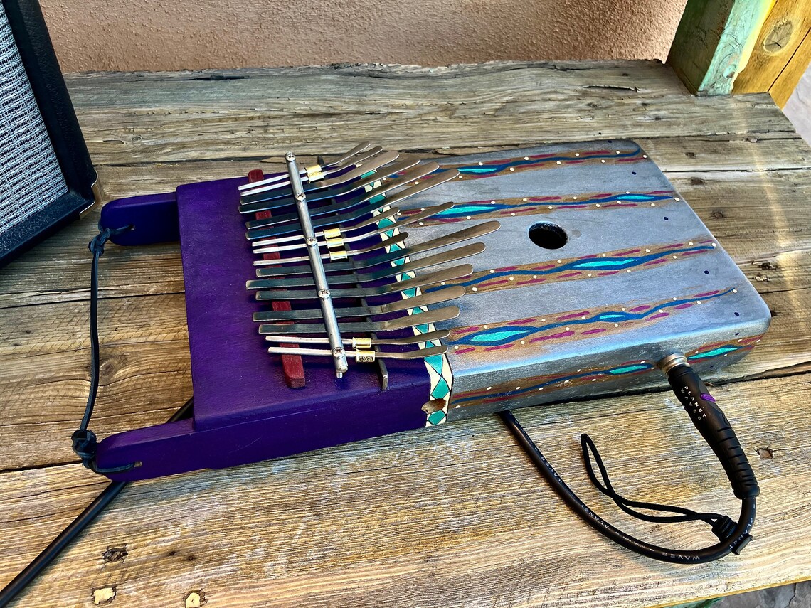 Electric Painted Large Box Kalimba Lamellophone - Etsy
