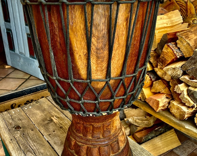 Iroko Wood Djembe' Drum - Etsy